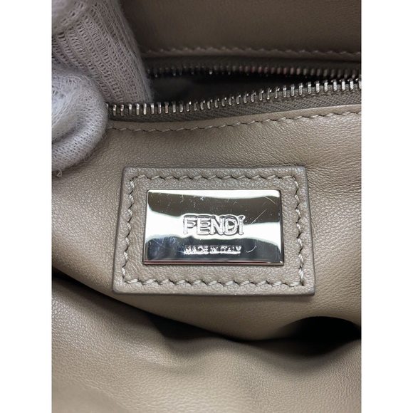 Fendi | Bags | Fendi Shoulder Bag Leather Plain Gray Leather | Poshmark